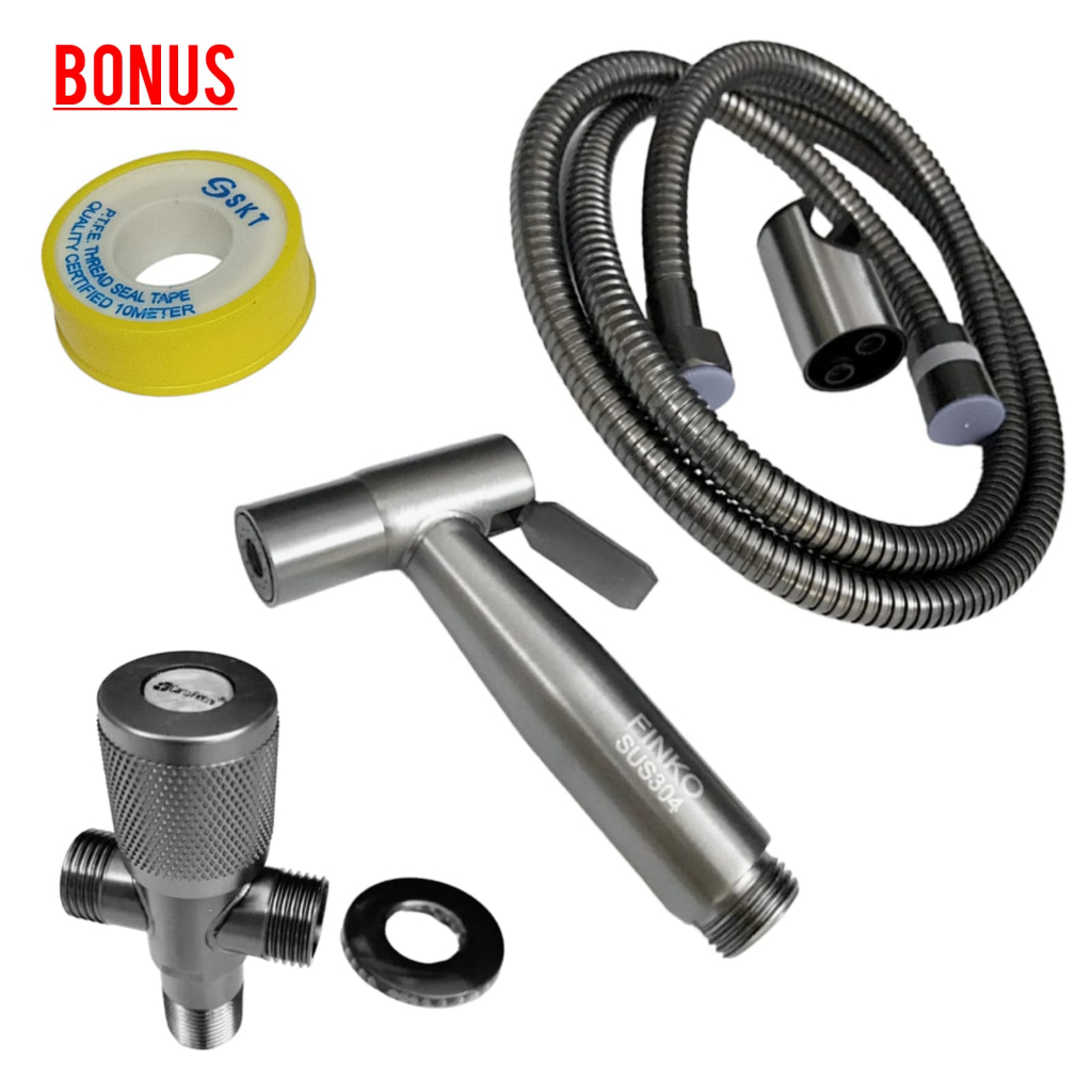 Jual Paket Shower Toilet Stainless Grey Stop Kran + Jet Shower Toilet ...