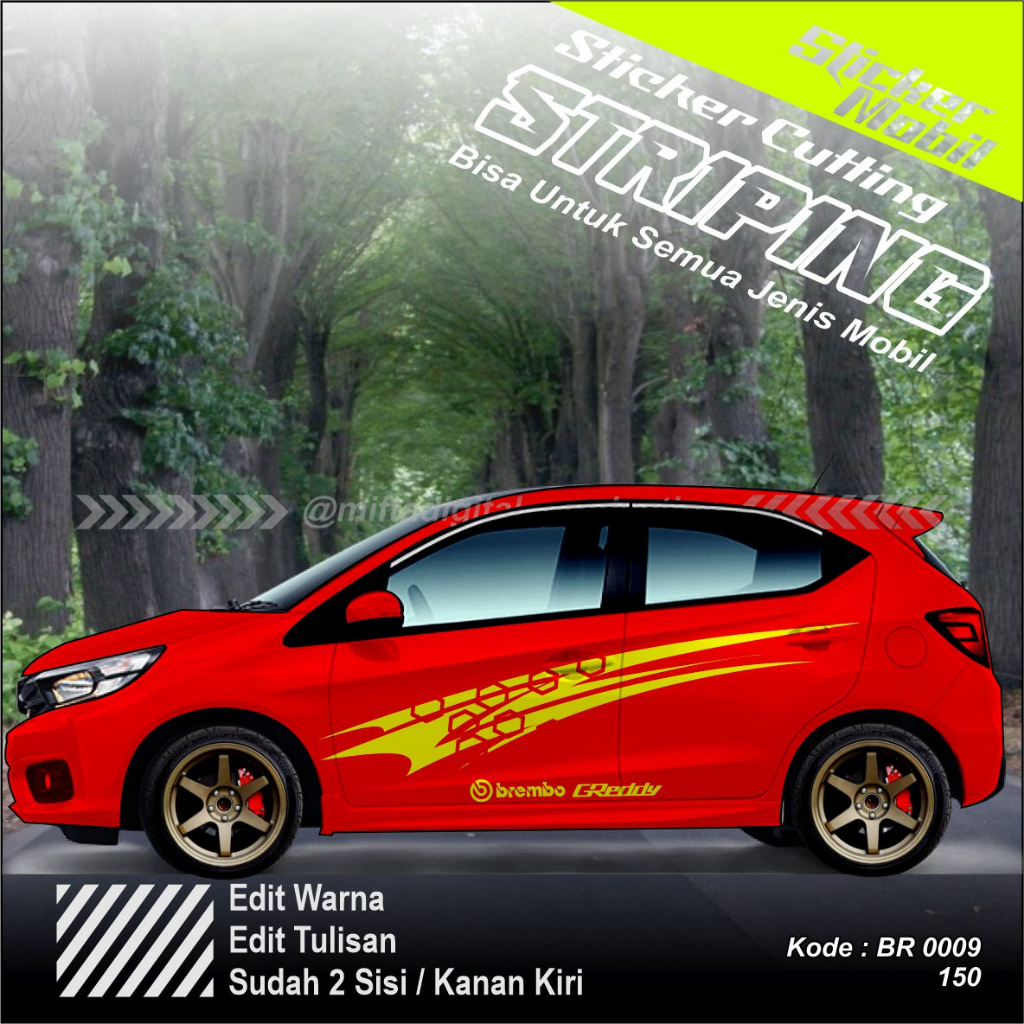 Jual Striping Mobil BRIO Cutting Sticker - Agya - JAZZ - Raize - Yaris ...