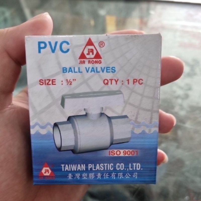 Jual BALL VALVE / STOP KRAN PVC JIA RONG 1/2" INCH | Shopee Indonesia