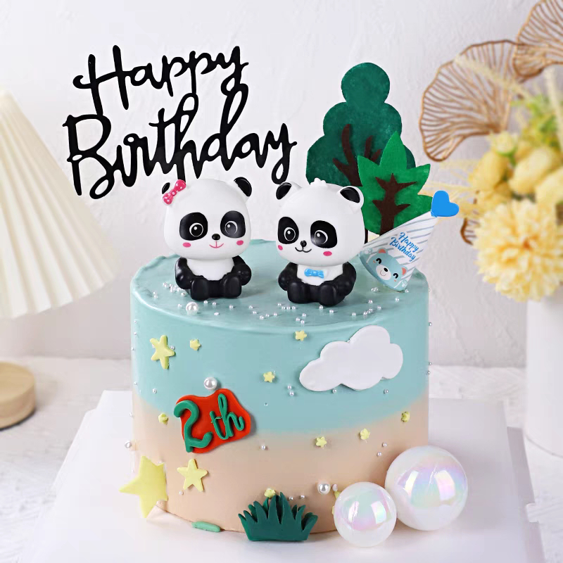 Jual Cake Topper Panda Babybus Kiki Miu Miu / Hiasan Kue Baby Bus Kiki ...