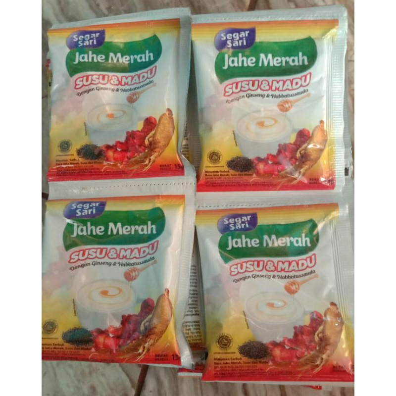 Jual Segar Sari Jahe Merah Susu & Madu (1 renteng isi 10) | Shopee ...