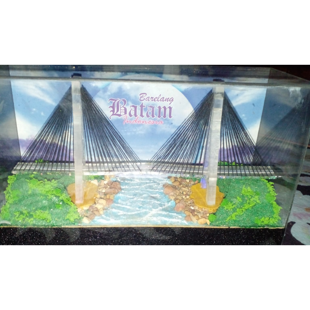 Jual Miniatur Souvenir Icon Jembatan Barelang Batam, Ready Stock Store ...