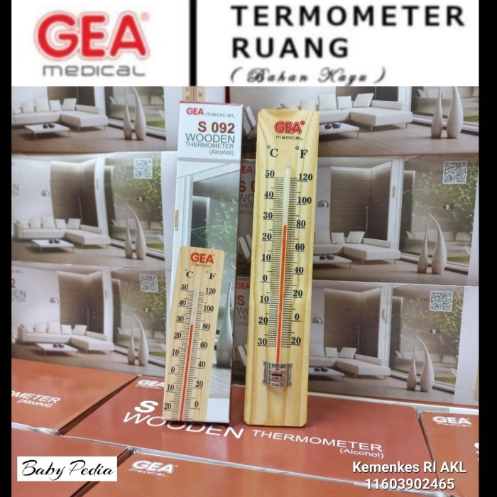 Jual Thermometer Wooden / Termometer Ruang Kayu GEA S 092 | Shopee Indonesia