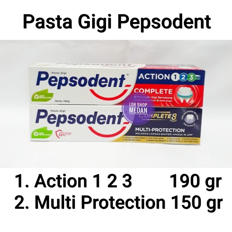 Jual Pepsodent Action 123 Complete 190 gr / Multi Protection 150 gr ...
