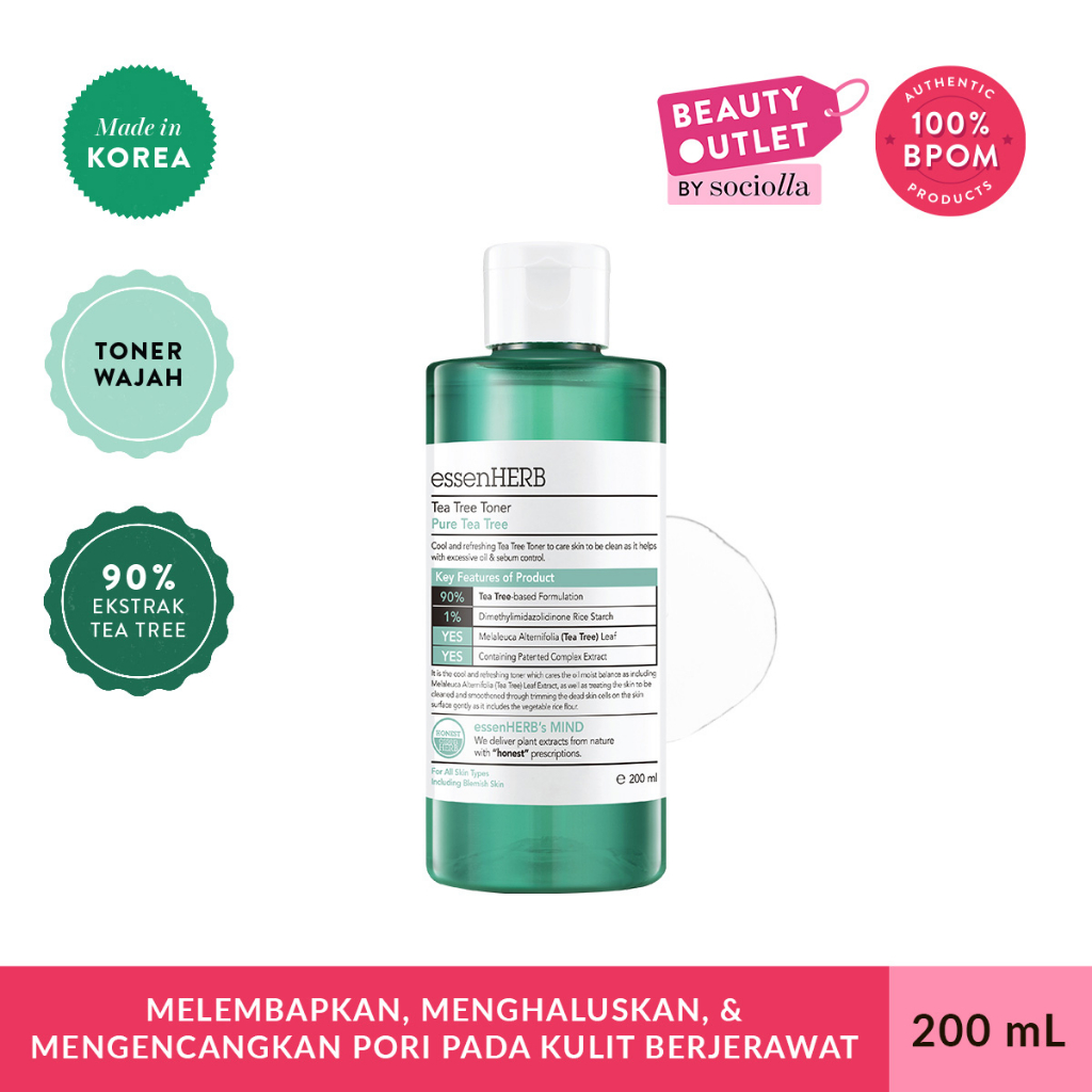 Jual [CLEARANCE SALE] Essenherb Tea Tree Toner 200 ml - Toner Wajah ...