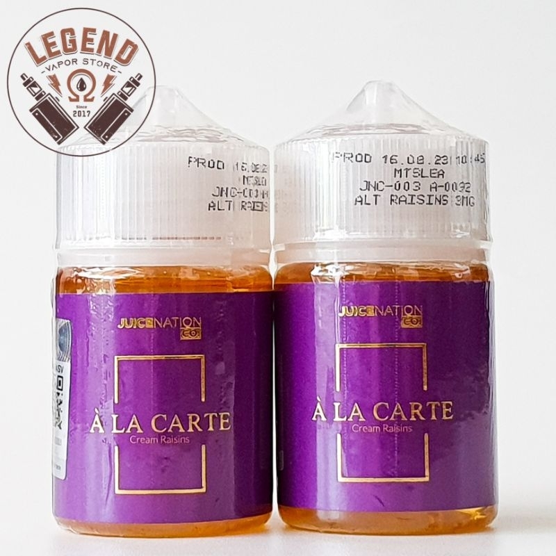 Jual FREEBASE - LIQUID ALA CARTE Cream Raisin 60ML 3MG 6MG AUTHENTIC By ...