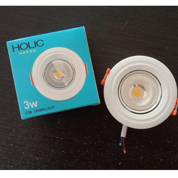 Jual HOLIC 3 Watt Mata COB Mini Lampu Spotlight Downlight LED 3Watt Kuning | Shopee Indonesia