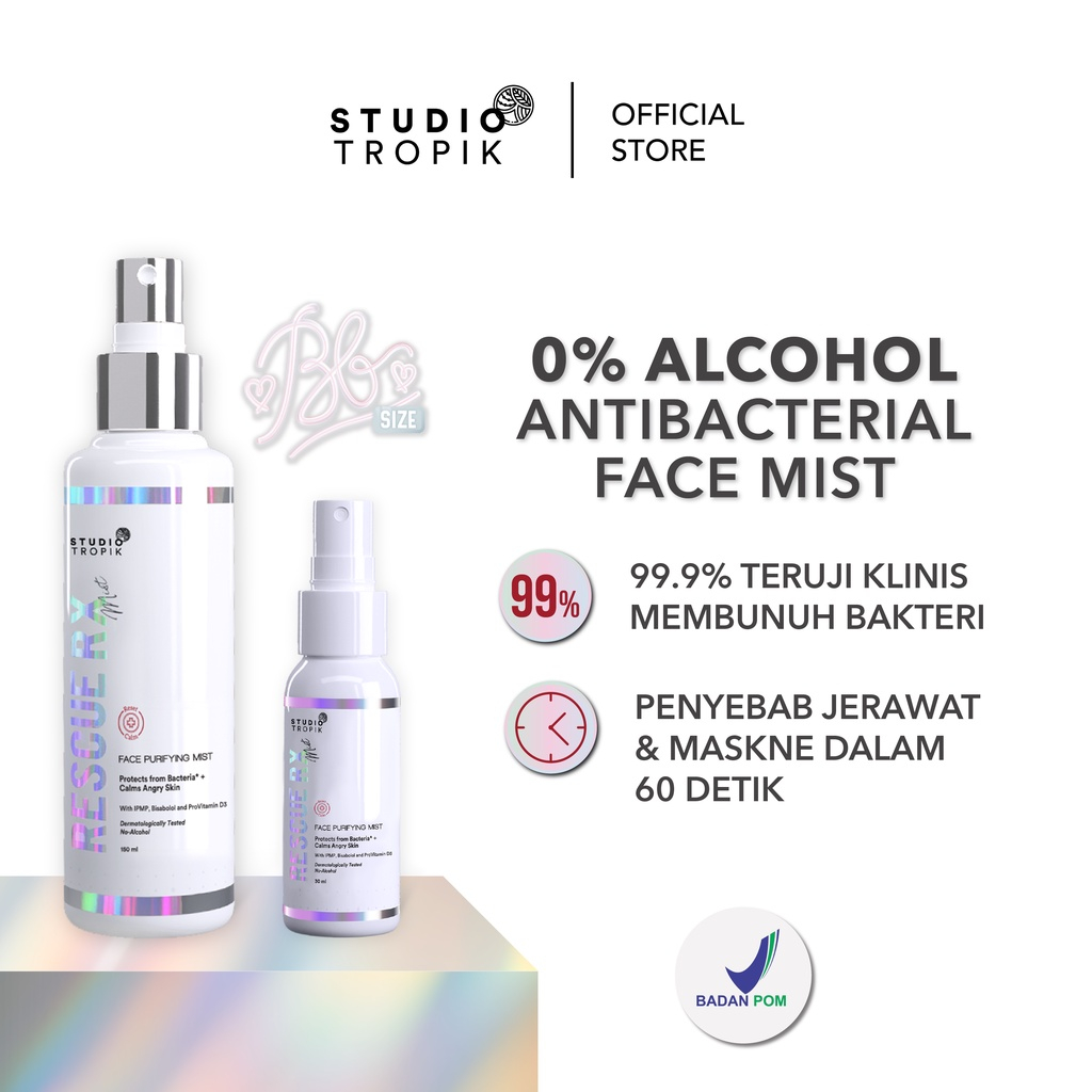 Jual Studio Tropik Rescue RX Antibacterial Face Mist Skincare Studio Tropic Facial Mist | Shopee ...