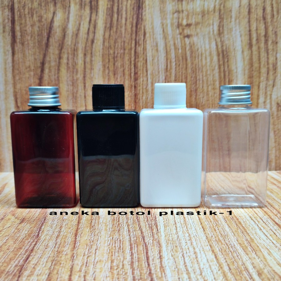 Jual Botol Ulir 100ml Kotak / Botol Plastik Pet 100ml Kotak / Botol Pet Boko Kotak 100ml Tutup ...