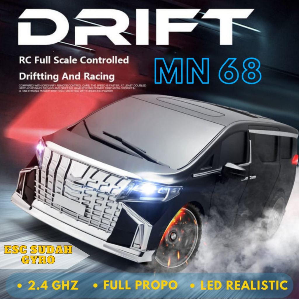 Jual RC Mobil Alphard MN68 Car Drift Gyro 1/16 4WD Full Propo RTR ...