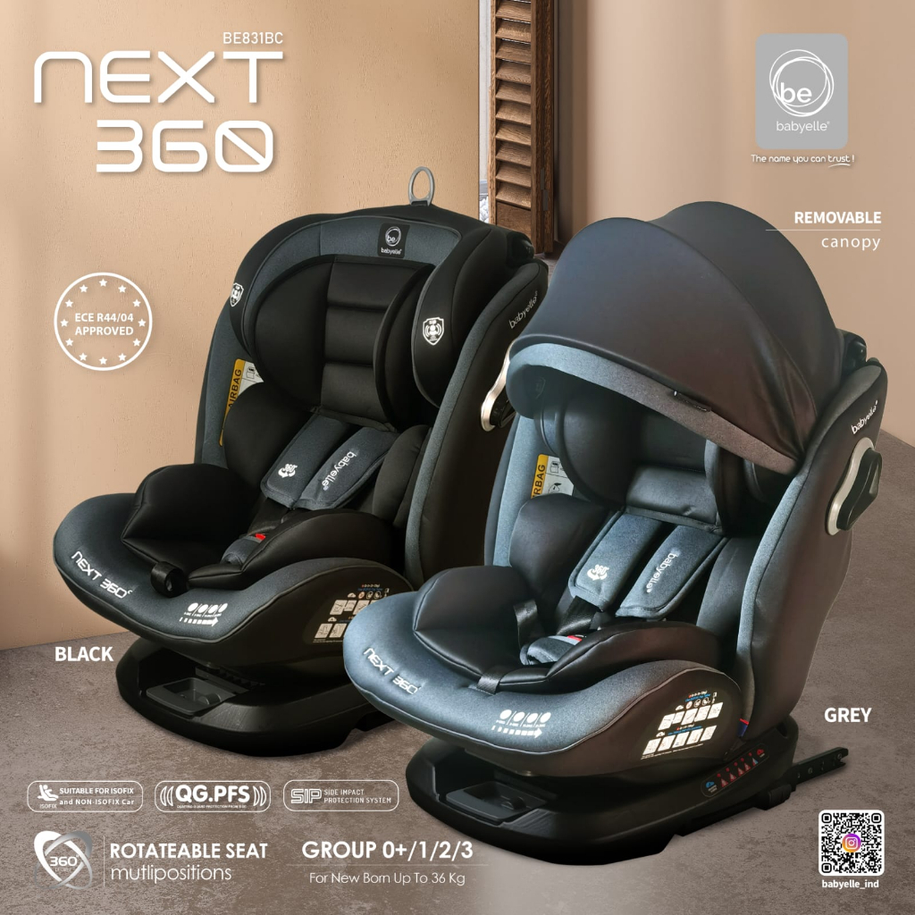 Jual Carseat Babyelle Next 360 Rotate Isofix Dudukan Mobil Bayi ...