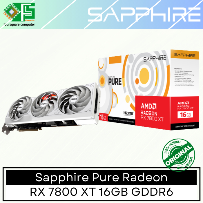 Jual VGA Sapphire Pure Radeon RX 7800 XT 16GB GDDR6 White Resmi ...