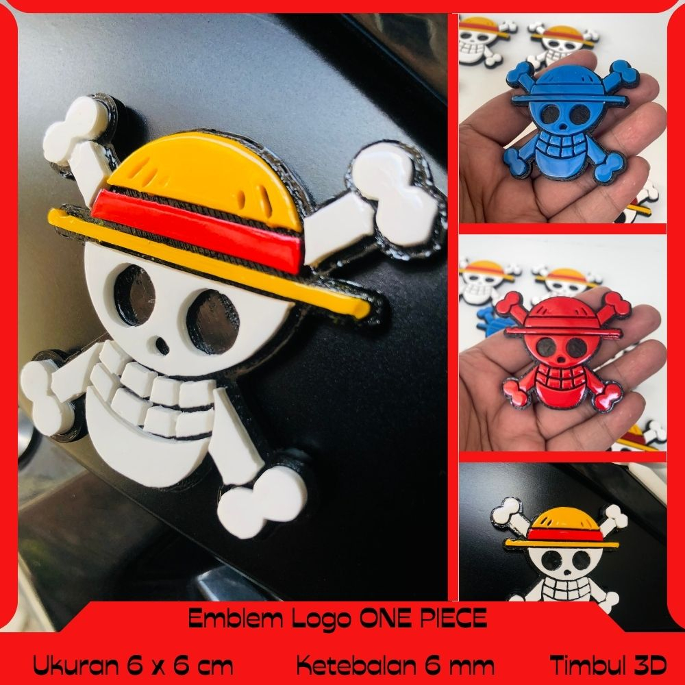 Jual EMBLEM ONE PIECE BUKAN STIKER VARIASI LOGO LUFFY TIMBUL ONE PIECE ...