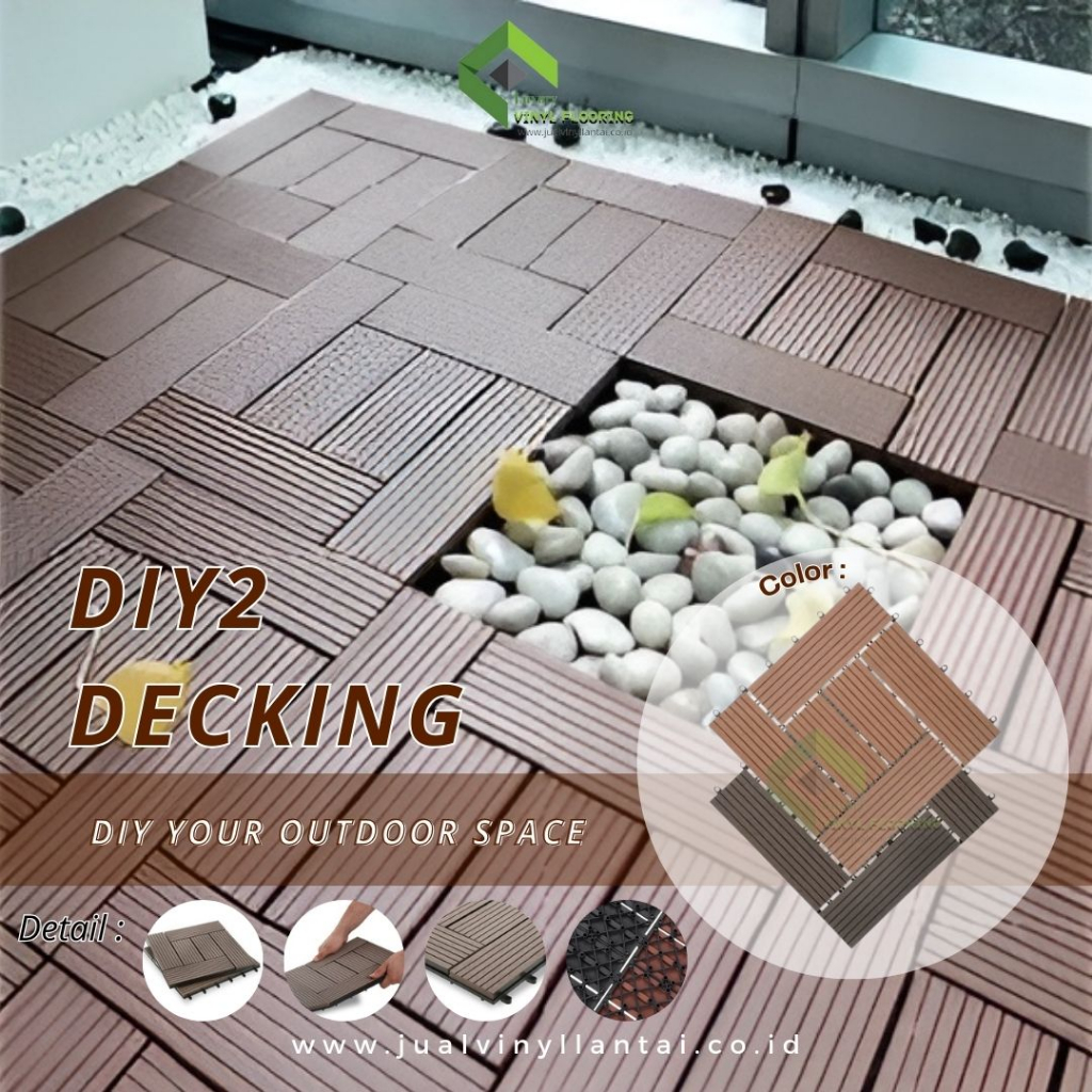 Jual Decking tile DIY2 uk. 30cm x 30cm tebal 22mm sistem pasang klik ...