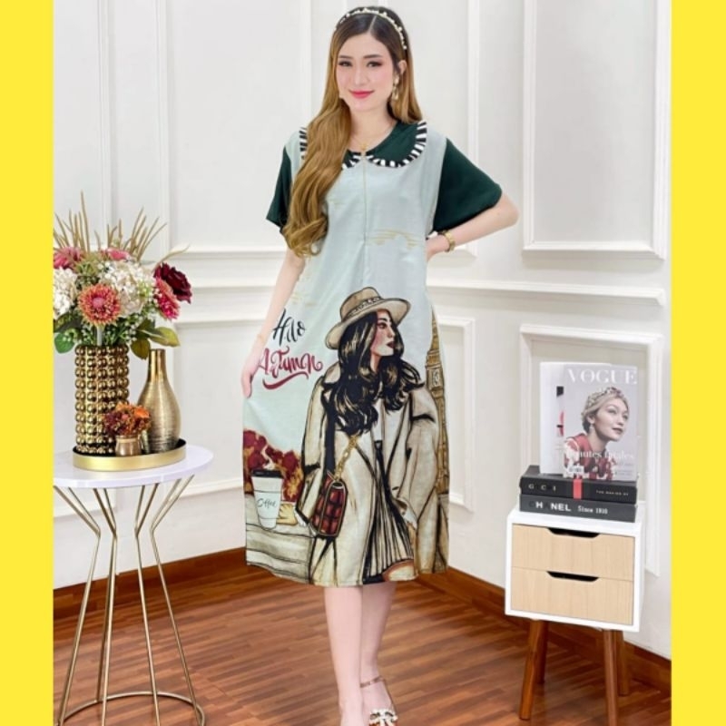 Jual Daster Sofia model kerah terbaru daster Sofia Kekinian-home Dres ...