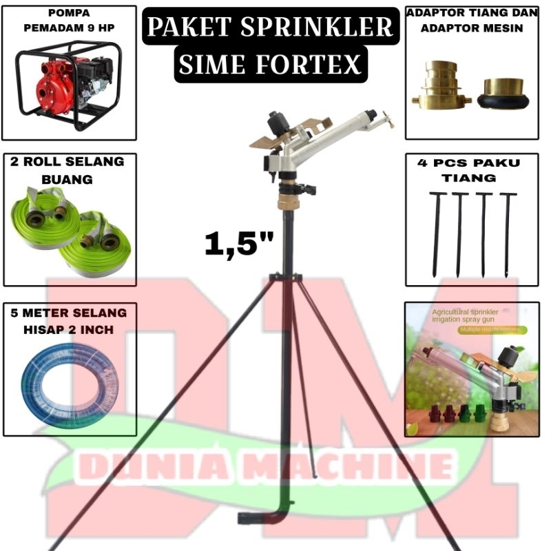 Jual PAKET SPRINKLER SIME FORTEX UKURAN 1,5 INCH ALAT PERKEBUNAN ALAT ...