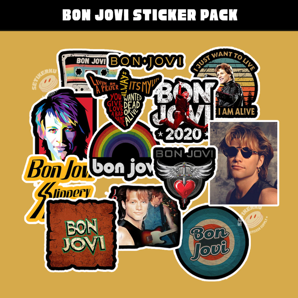 Jual Bon Jovi Sticker Pack A6 (13pcs) | Shopee Indonesia