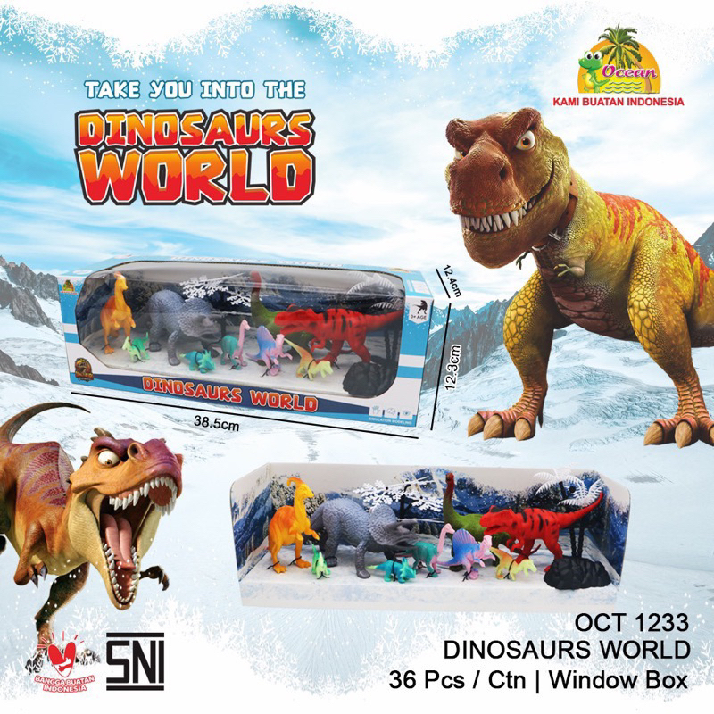 Jual Animal binatang dinosaurus world set jurassic world dinosaurs oct ...