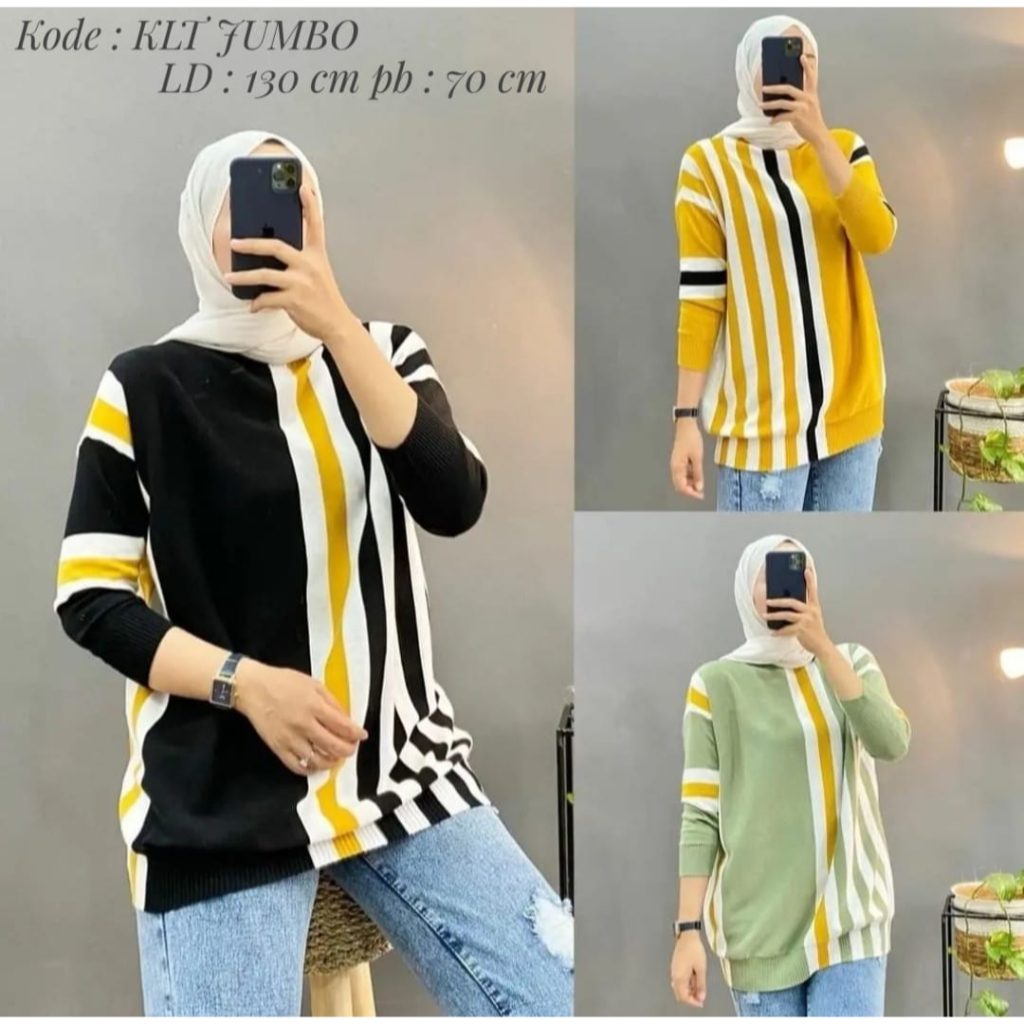 Jual HANA JUMBO RAJUT HALUS SWEATER PREMIUM ADEM | Shopee Indonesia