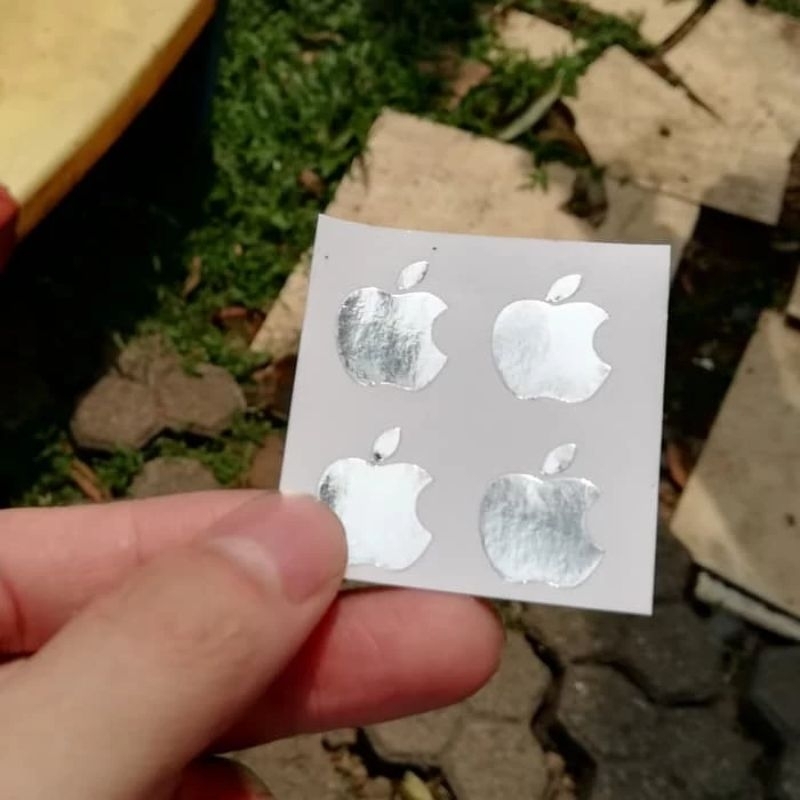Jual (4pcs) Sticker Stiker Variasi Logo Apple Chrome Crom Untuk All ...