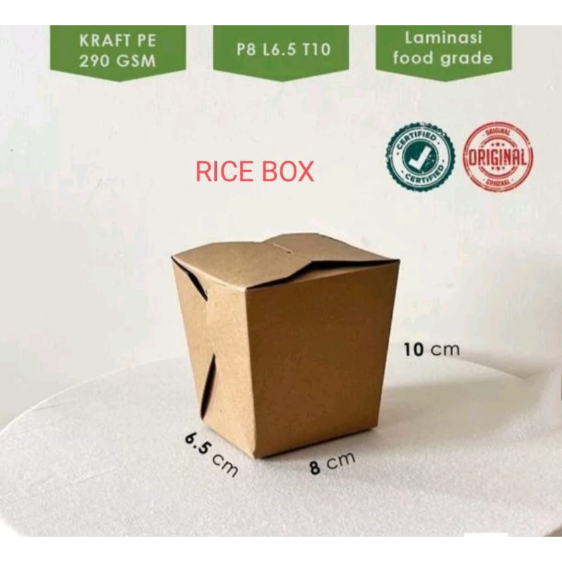 Jual RICE BOX,kotak nasi sekali pakai @1pack isi 50 PCS. | Shopee Indonesia