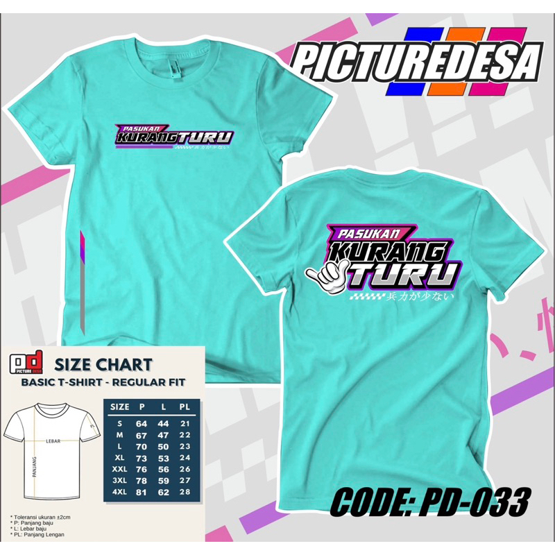 Jual KAOS T-SHIRT PASUKAN KURANG TURU FREE STIKER | Shopee Indonesia