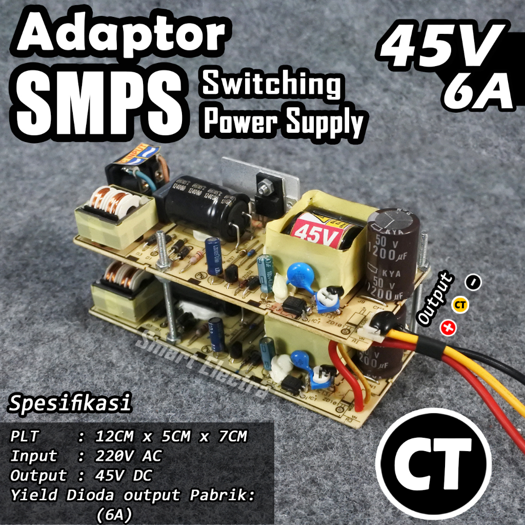 Jual Adaptor SMPS power Supply 45V 6A CT Bisa Di gunakan untuk amplifier Class D | Shopee Indonesia