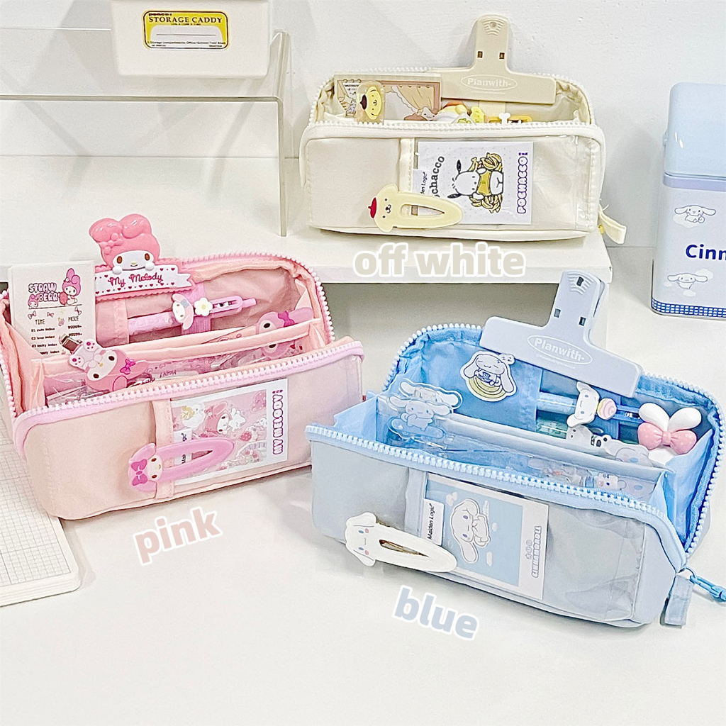 Jual Korea style big pencil box organizer bag kotak pensil kawaii besar ...