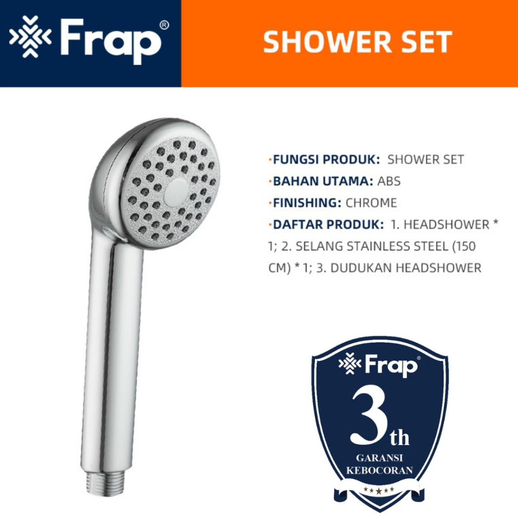 Jual FRAP IF308 Hand Shower Mandi Lengkap Dengan Selang Dan Dudukan Shower | Shopee Indonesia