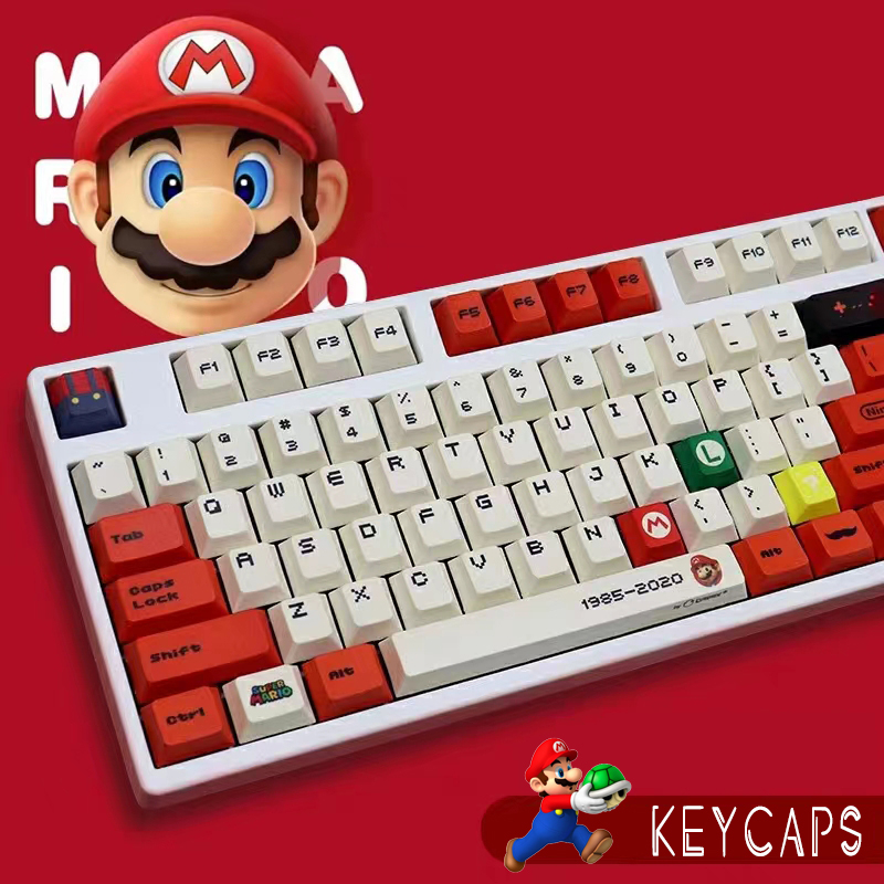 Jual Zifriend Mario Theme Keycaps PBT Dye-sublimated OEM Height 123 ...