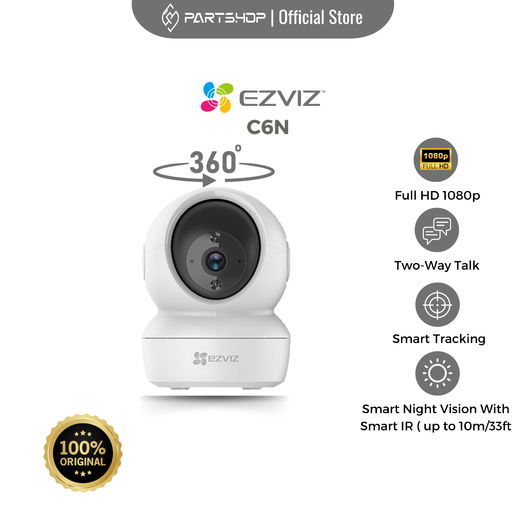Jual Ezviz C6N 2MP Smart Wifi Pan Tilt IP Camera CCTV Indoor 1080p ...
