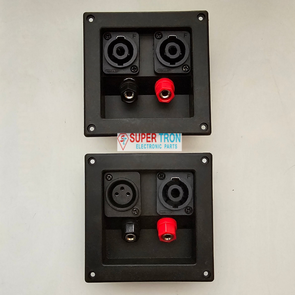 Jual Terminal Speaker Box Segi Binding Post Plus Speakon Canon | Shopee ...