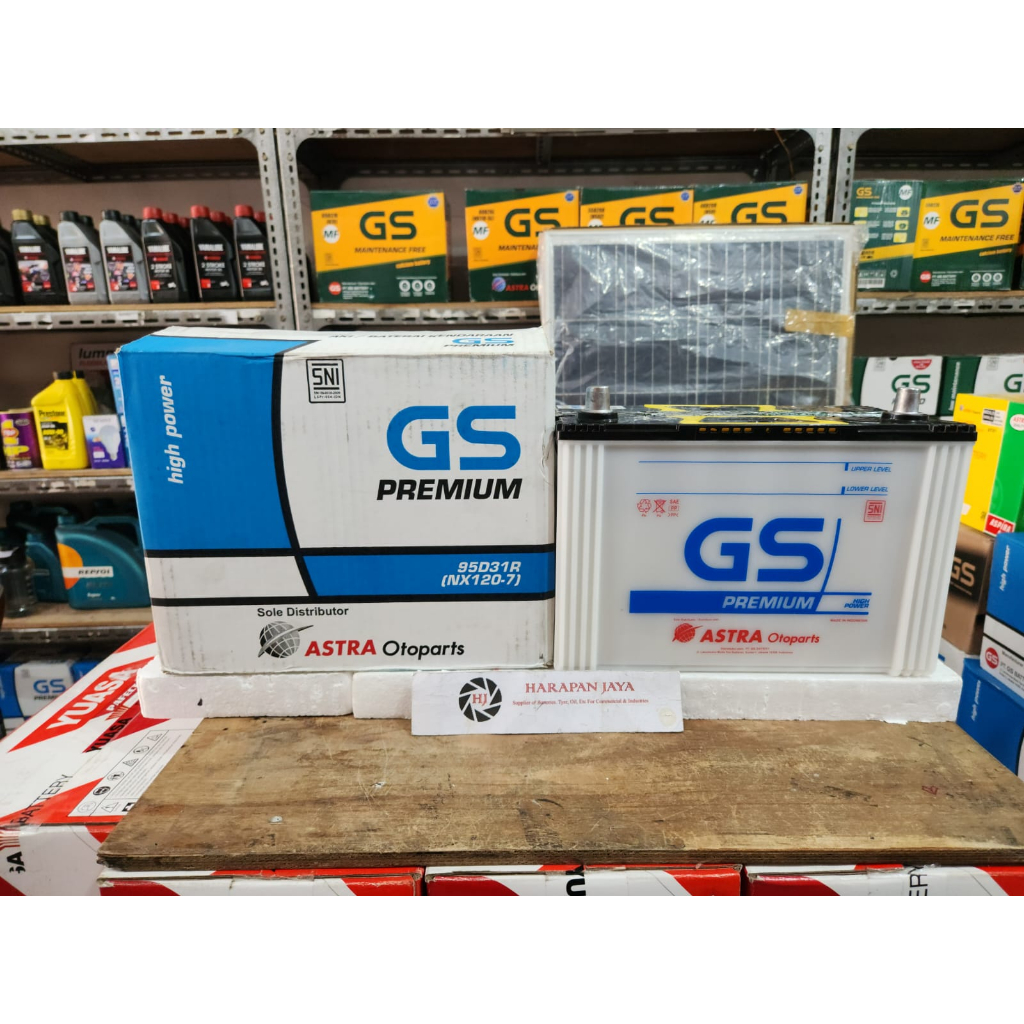 Jual AKI MOBIL GS ASTRA PREMIUM NX120-7 / 95D31R (80 AH) BASAH | Shopee Indonesia