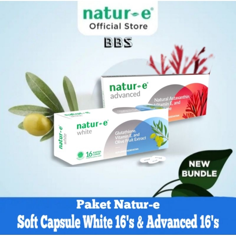 Jual Paket 2 Box Natur E Soft Capsule White dan Advanced Isi 16's ...