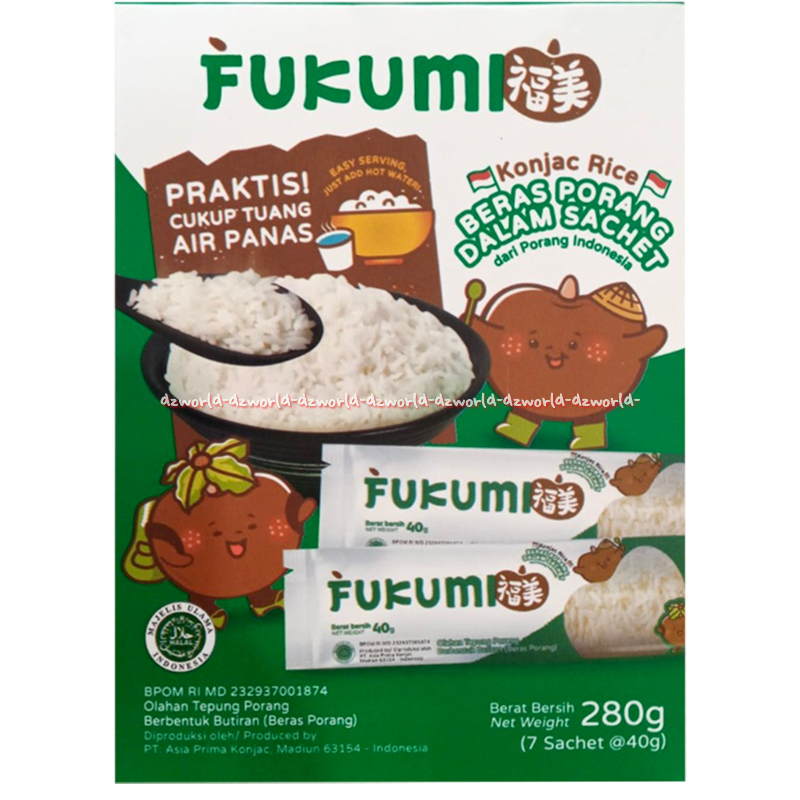 Jual Fukumi 280gr Konjac Rice Beras Porang Cukup Tuang Air Panas Nasi ...