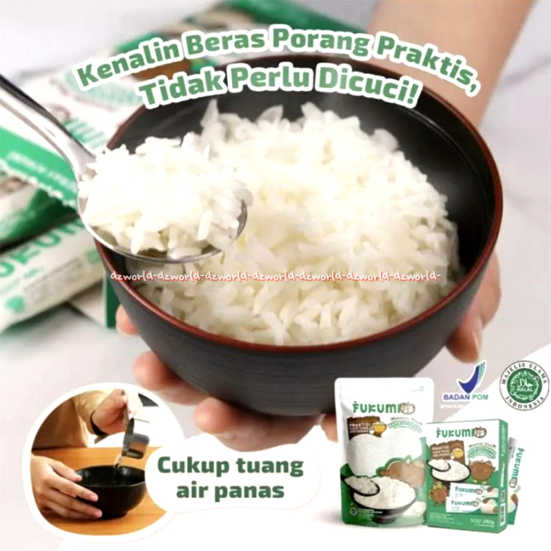 Jual Fukumi 280gr Konjac Rice Beras Porang Cukup Tuang Air Panas Nasi ...