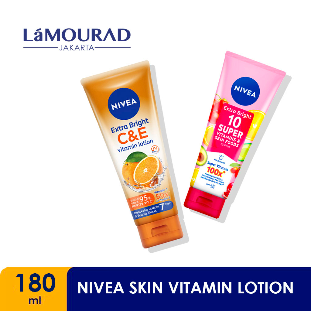 Jual NIVEA Extra Bright C&E Vitamin Body Lotion 180mL - 50x Vitamin C ...