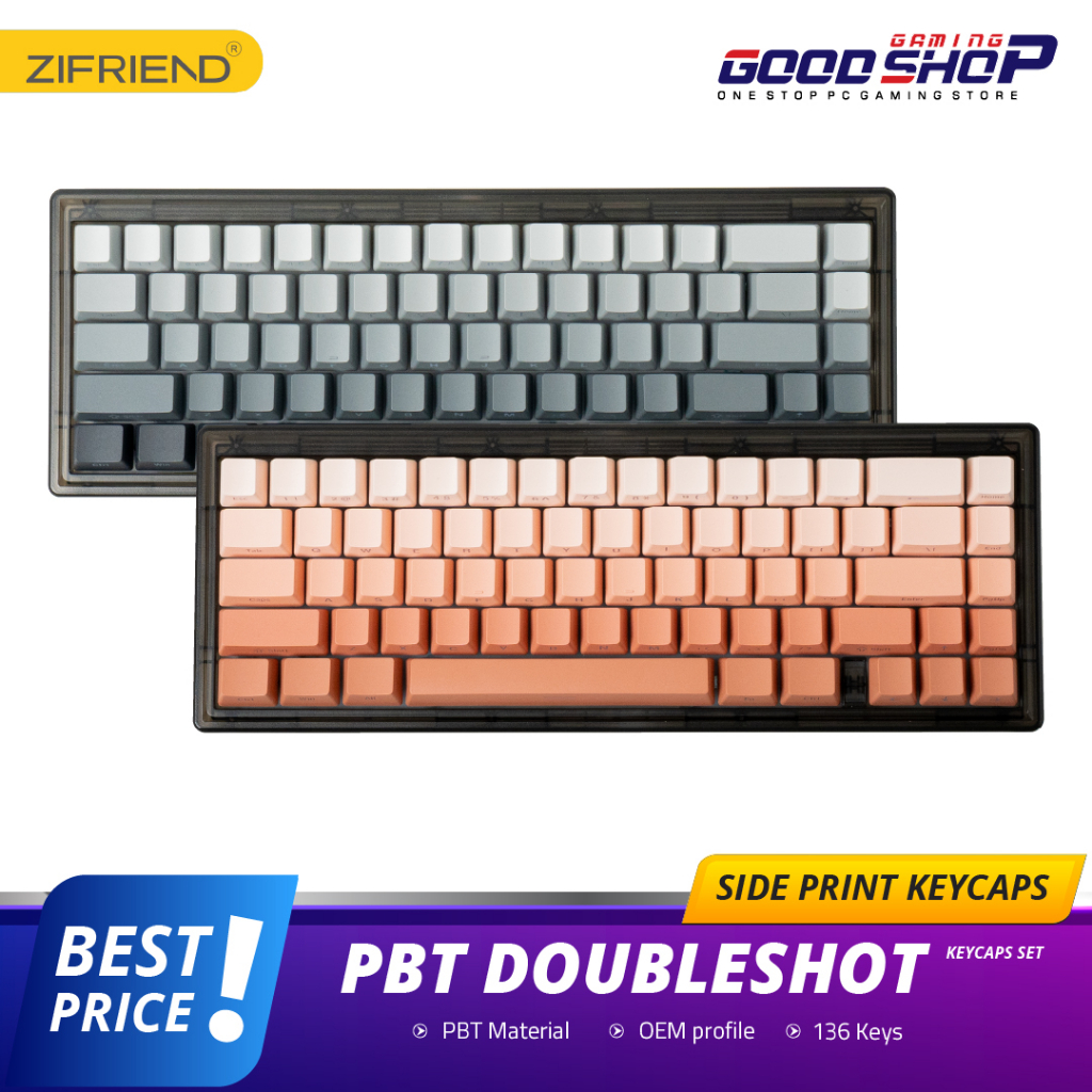 Jual Zifriend PBT Doubleshot side print keycaps set | Shopee Indonesia