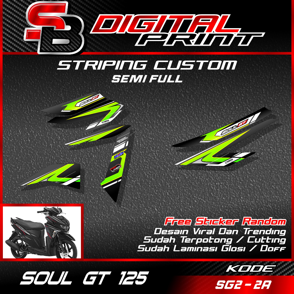 Jual striping soul gt 125 - sticker soul gt 125 - striping motor soul ...