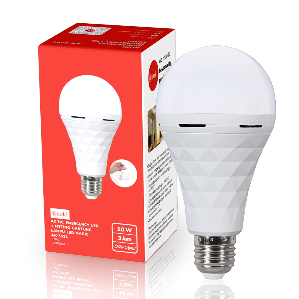Jual Lampu Emergency AOKI Bohlam Bisa Nyala Saat Mati Lampu CAS ...