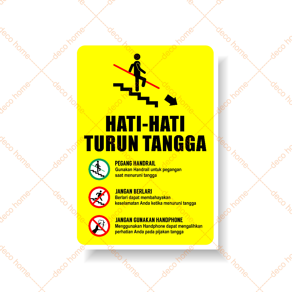 Jual Sticker Keselamatan Menggunakan Tangga Sticker Naik Turun Tangga ...