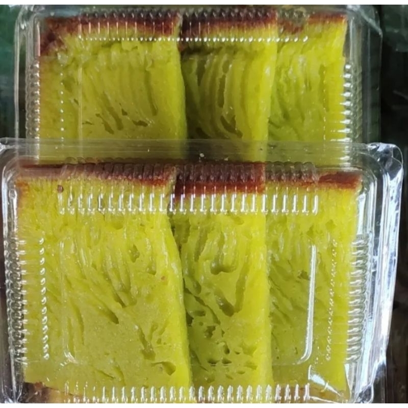 Jual bika ambon pandan/kue sebox isi 3pc | Shopee Indonesia