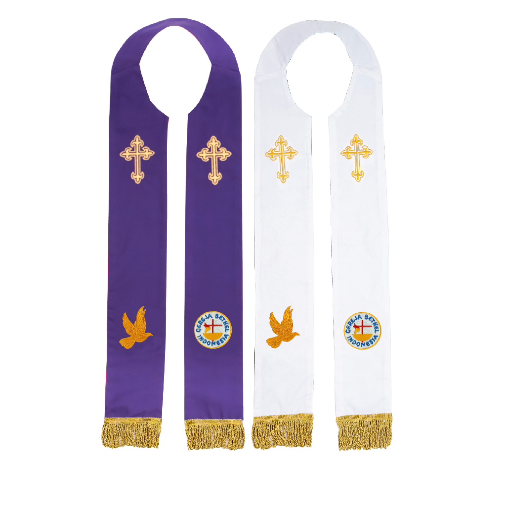 Jual Miracle - Stola Gereja - Bolak-balik Ungu Putih - Jos Miracle ...