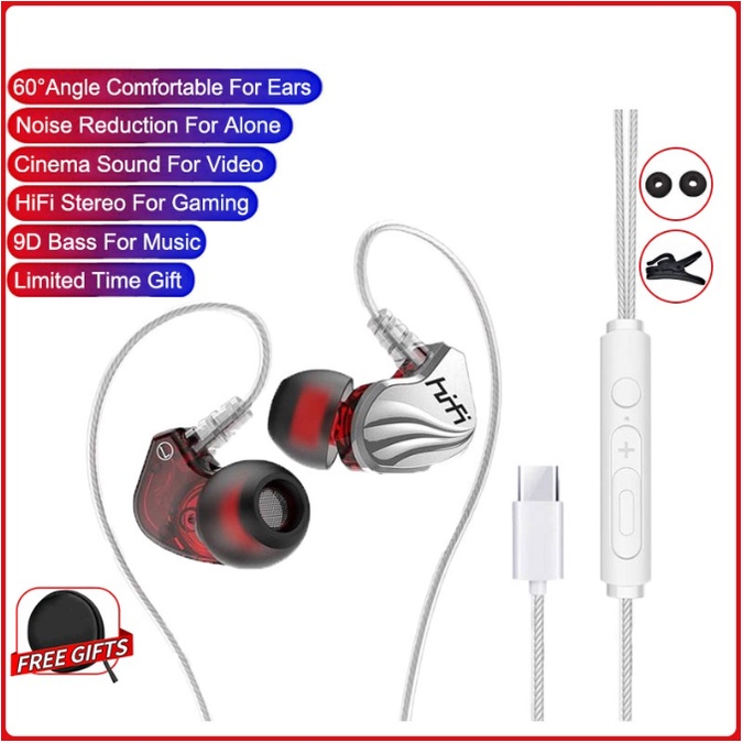 Jual (COD) Headset Gaming With Mic Telinga Gantung 9D Bass Hifi ...