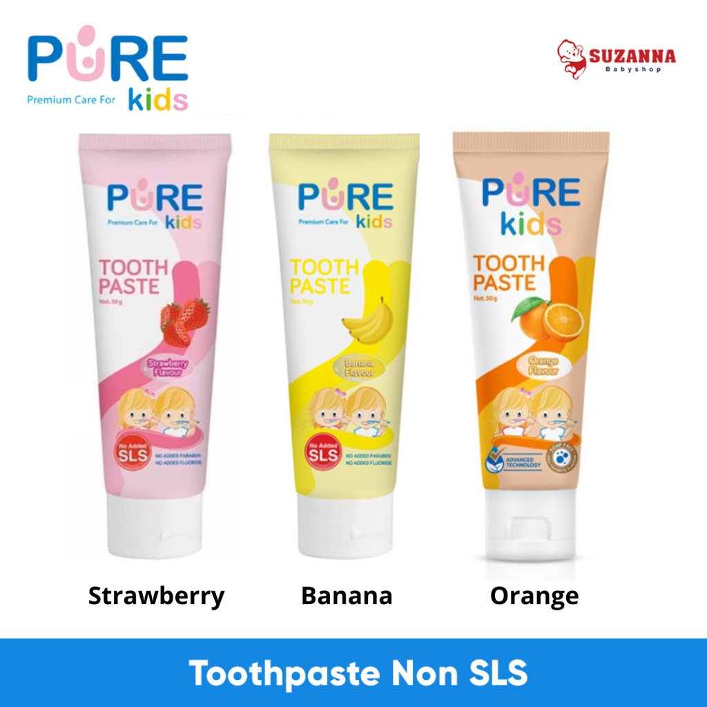 Jual Pure Kids Baby Toothpaste Non SLS 50ml | Shopee Indonesia
