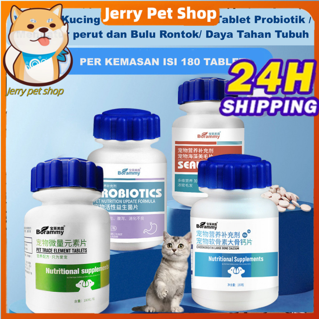 Jual Pet vitamin kucing /suplemen kucing / Tablet Probiotik / Mengatur ...