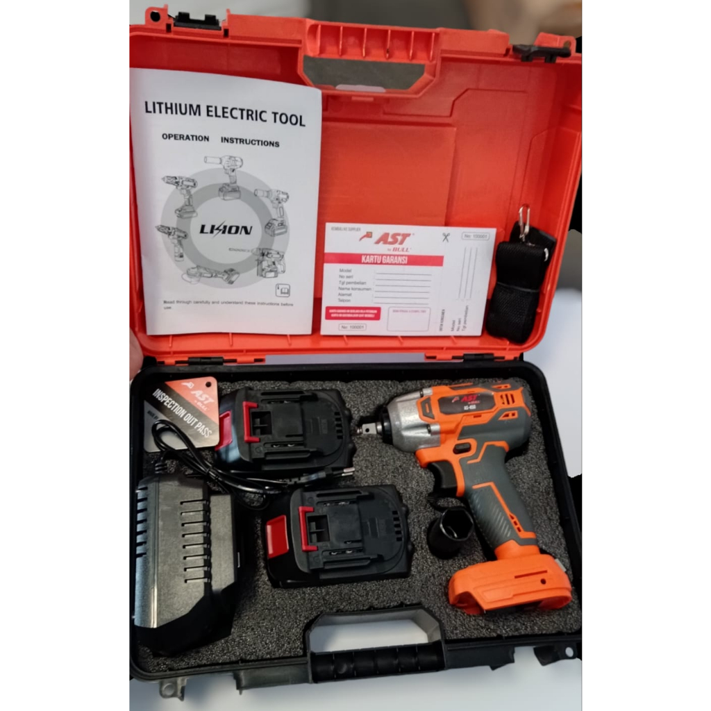 Jual IMPACT WRENCH CORDLESS AST AS-450 21V / MESIN PEMBUKA PENGENCANG ...