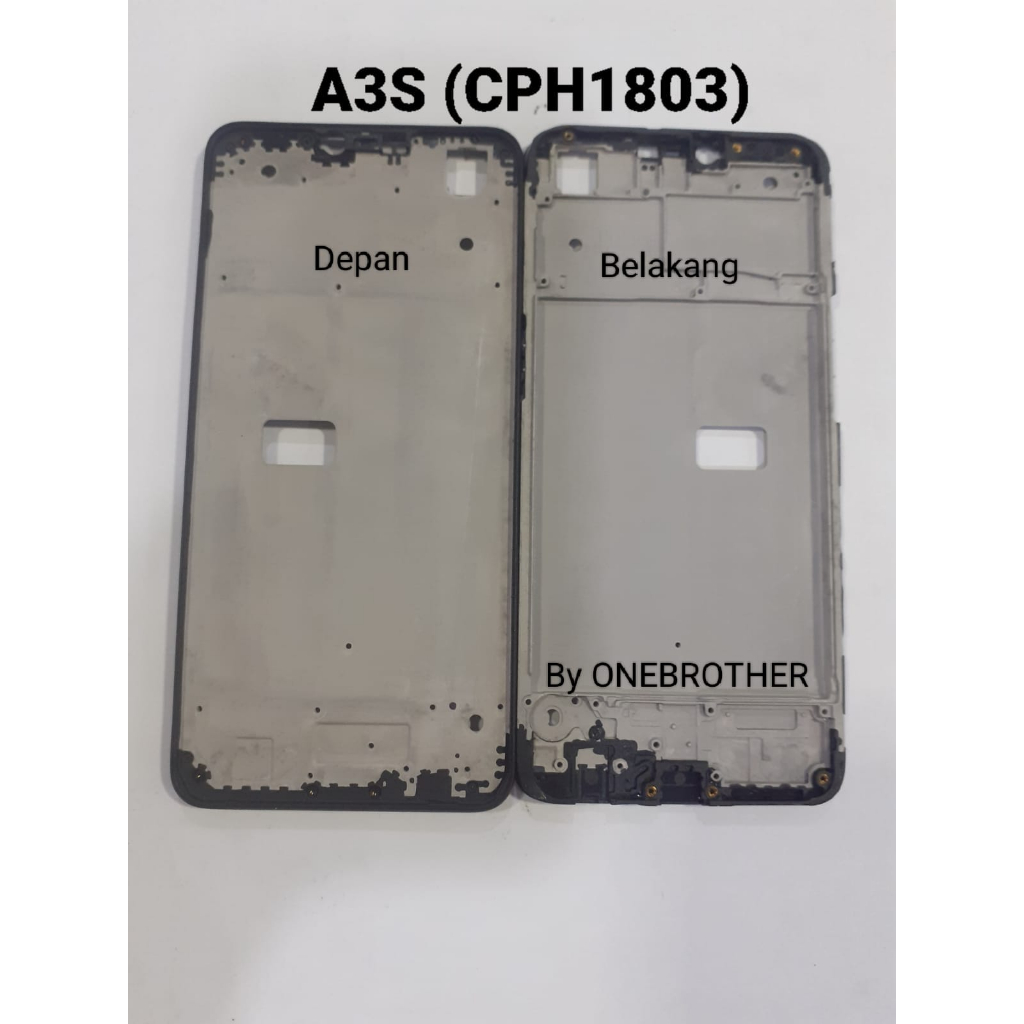 Jual FRAME LCD TULANG TENGAH DUDUKAN LCD OPPO A3S CPH1803/ A5 BLACK | Shopee Indonesia