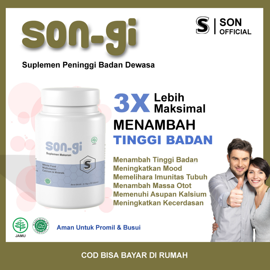 Jual Son-gi Peninggi Badan Dewasa Kalsium Ampuh Kapsul Peninggi Badan ...