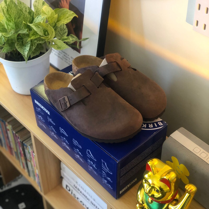 Jual [BEST SELLER] Birk*nstock Boston Habana Oiled Leather Brown ...